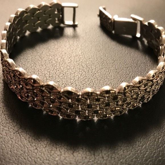 Jewelry | Vintage Marcasite 825 Silver Bracelet | Poshmark